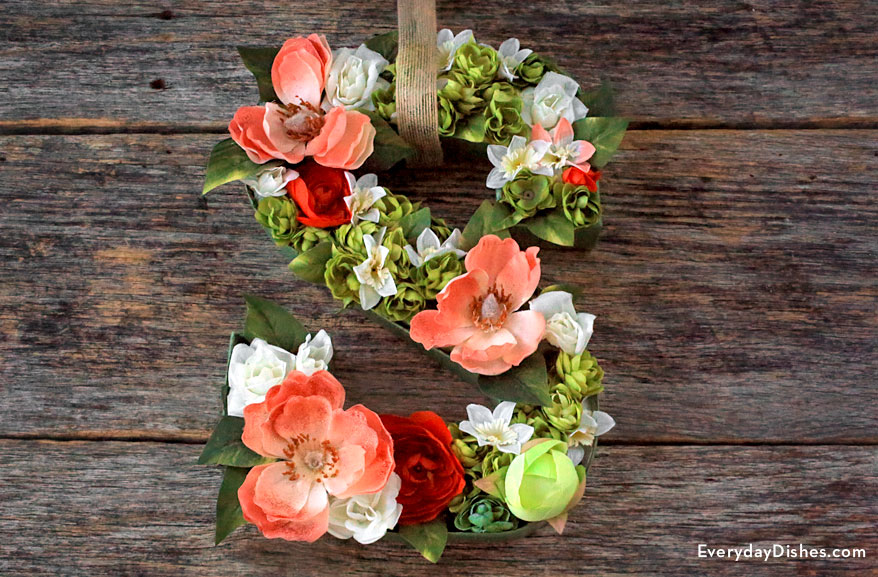 Floral Letter Wreath | Fun Family Crafts