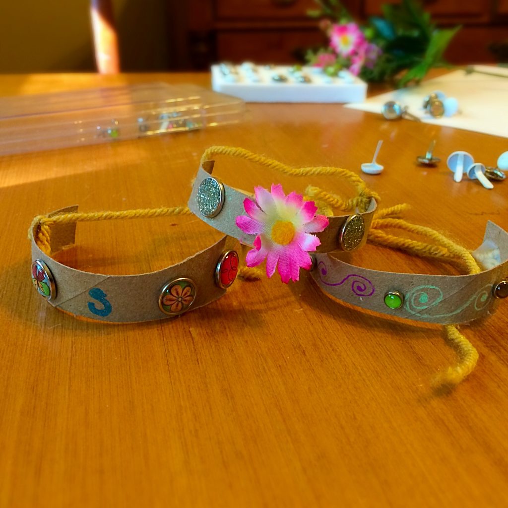 Cardboard Tube Toddler Bracelet | Fun Family Crafts