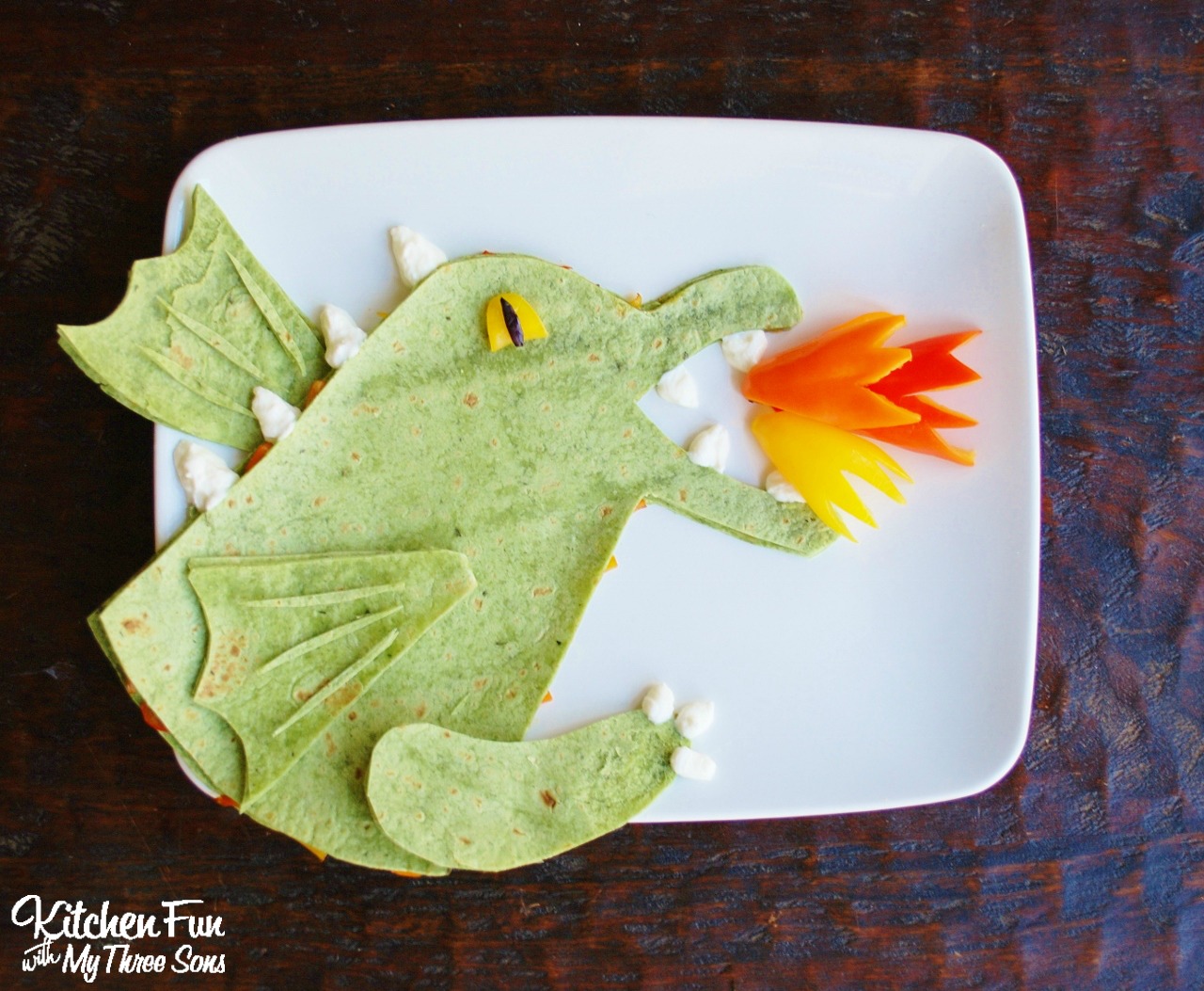 Dragon Veggie Quesadilla | Fun Family Crafts