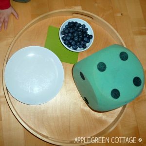 Counting Game with Dice and Blueberries | Fun Family Crafts