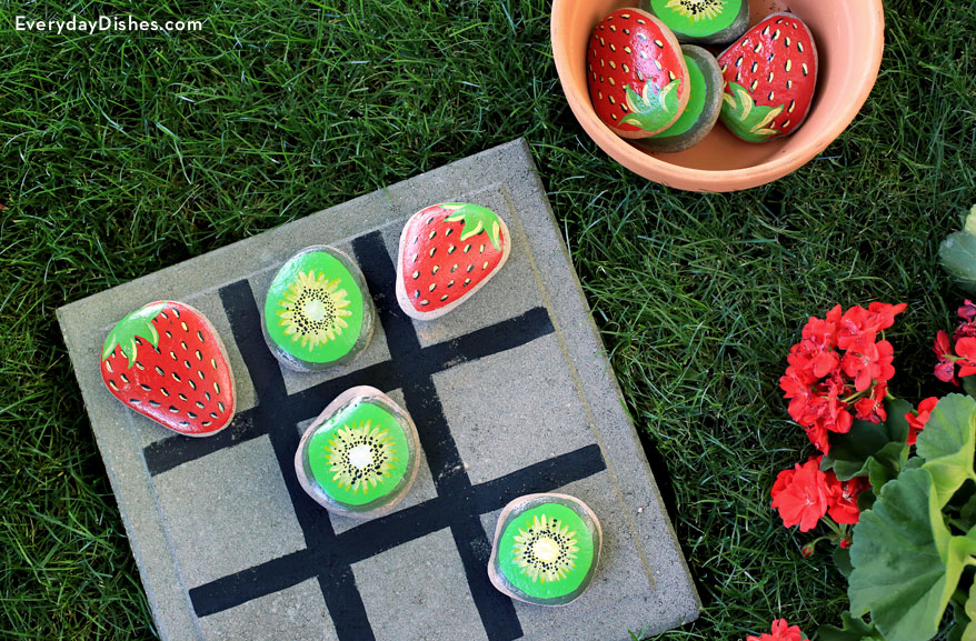 Painted Rock Tic Tac Toe Fun Family Crafts