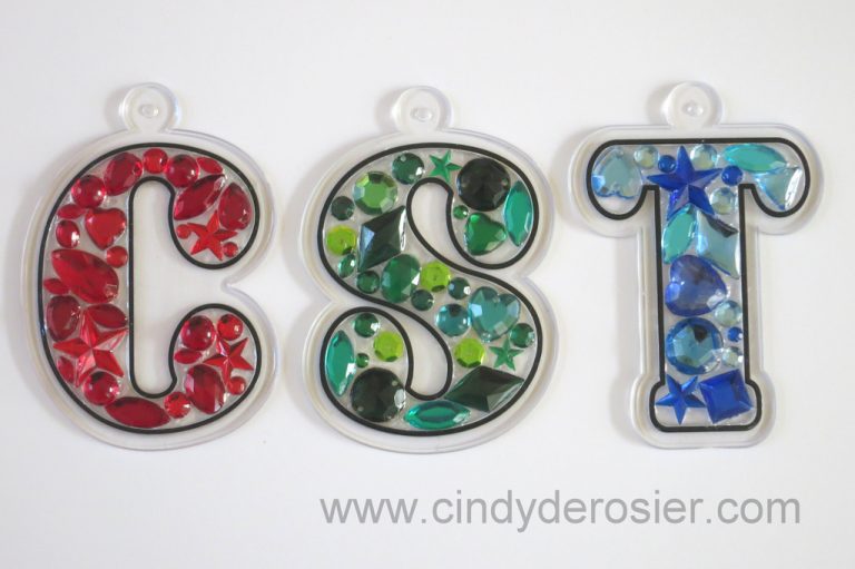 Jeweled Monograms | Fun Family Crafts