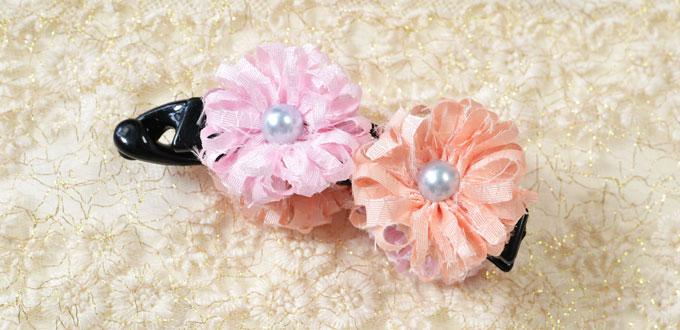Ribbon Flower Hair Clips | Fun Family Crafts