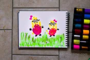 Minion Girls Handprint Art | Fun Family Crafts