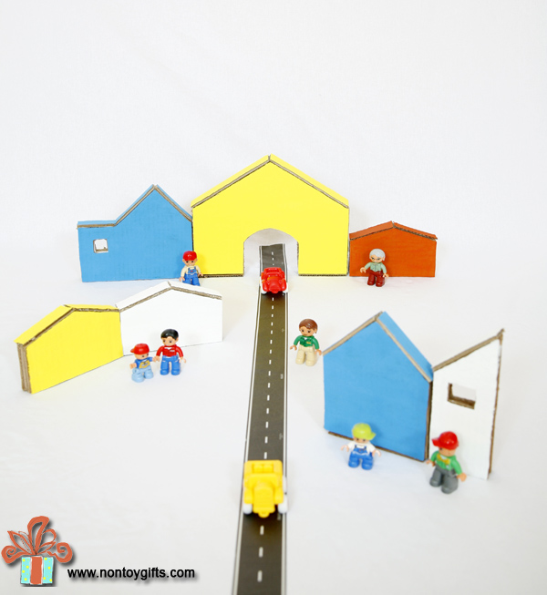 Cardboard Town | Fun Family Crafts