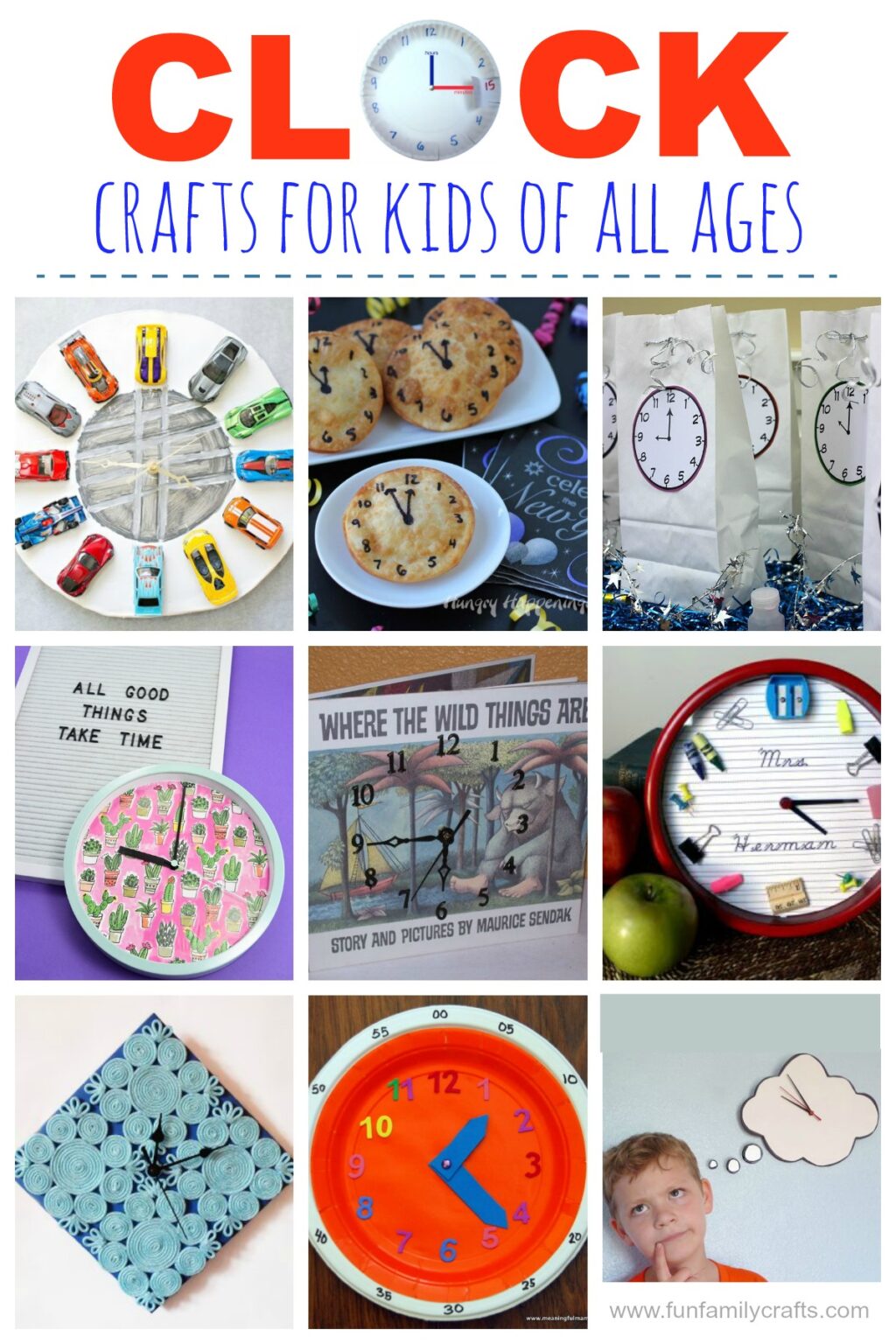 Clock Activities & Crafts for Kids: lots of clock activities!