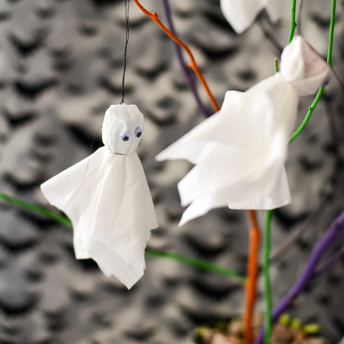 Halloween Ghost Tree Centerpiece | Fun Family Crafts