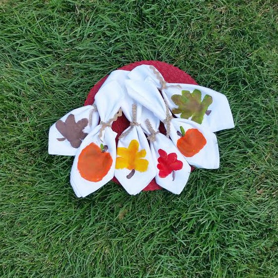 Hand-Painted Fall Napkins | Fun Family Crafts