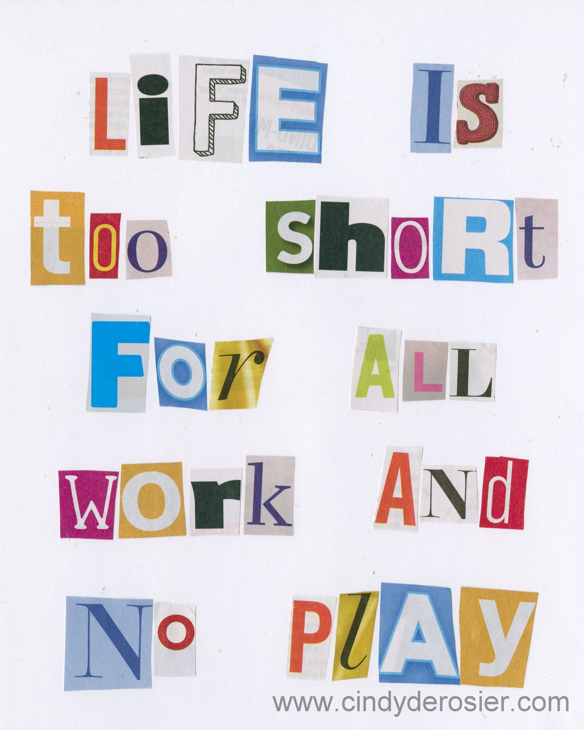 Inspirational Ransom Note Fun Family Crafts