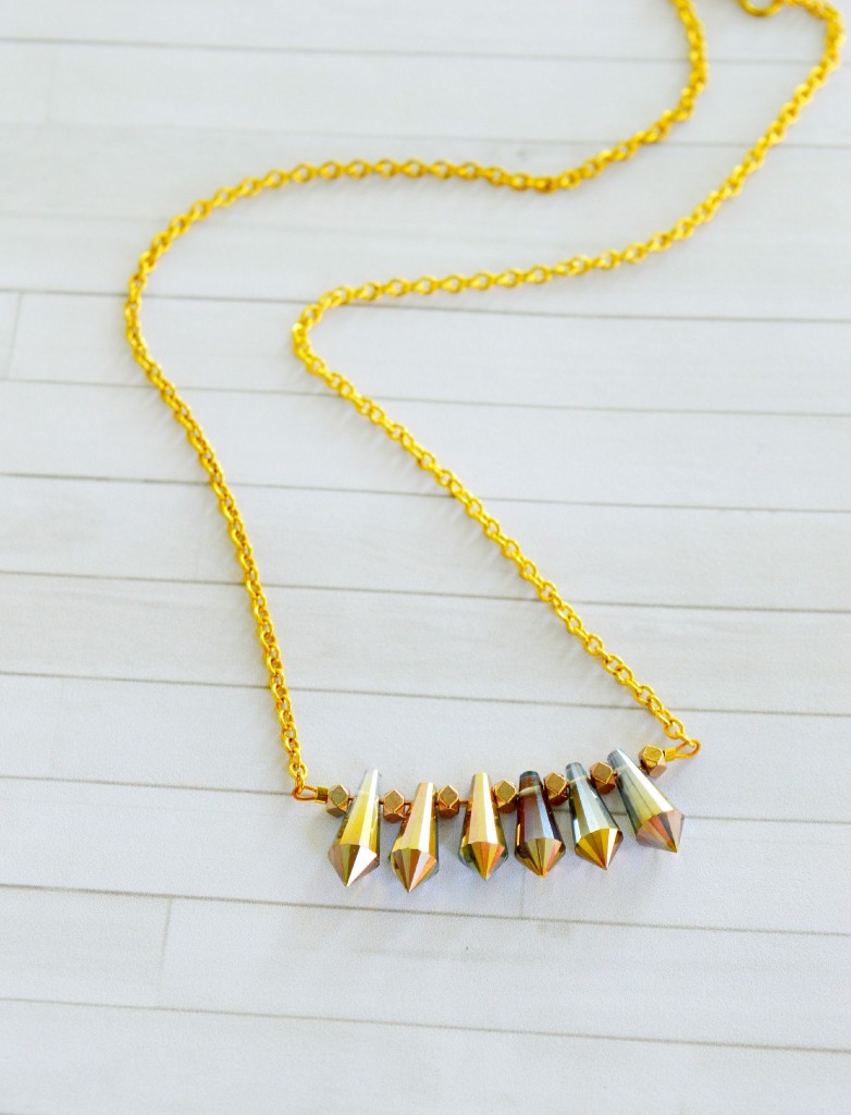 Chain Necklace with Drop Beads | Fun Family Crafts