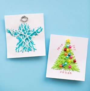 String Art Christmas Cards | Fun Family Crafts