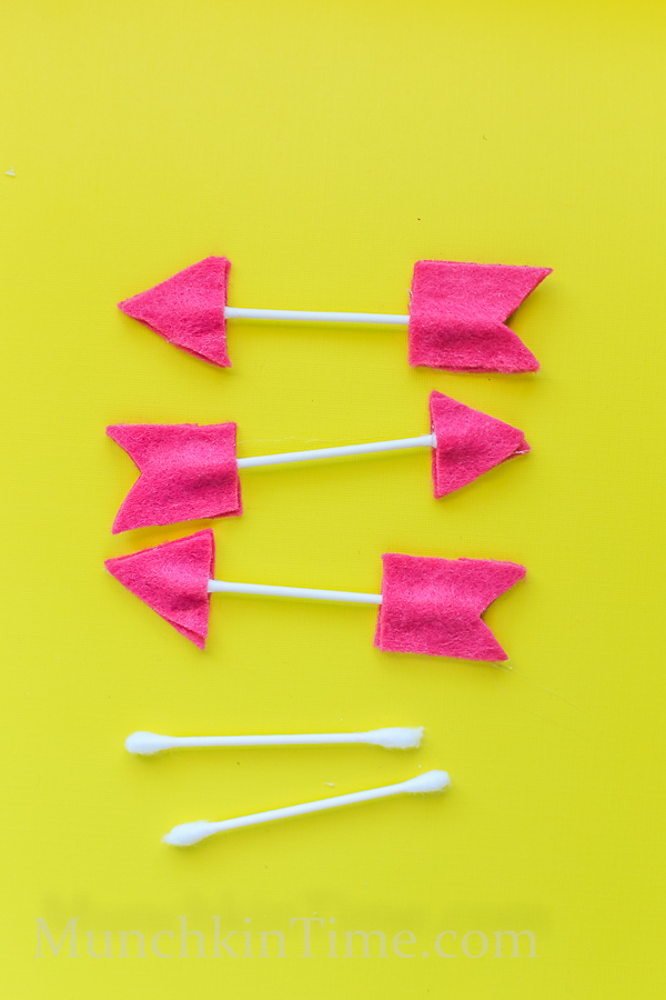 Q-tip Felt Arrows | Fun Family Crafts