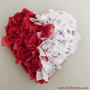 Upcycled Tissue Paper Heart | Fun Family Crafts