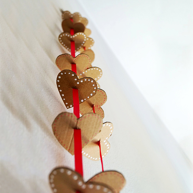 Cardboard Heart Garland | Fun Family Crafts