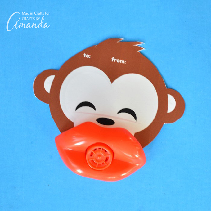 Monkey Lip Whistle Valentines | Fun Family Crafts