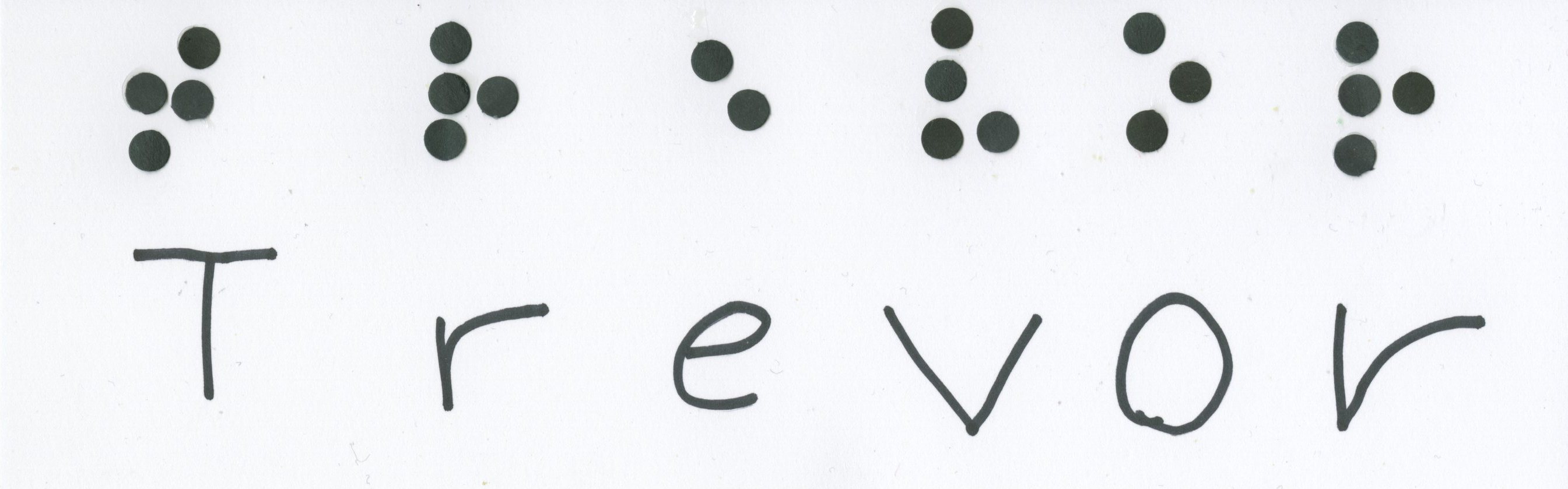 Simulated Braille Name Art | Fun Family Crafts
