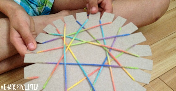 Simple String Busy Bag | Fun Family Crafts