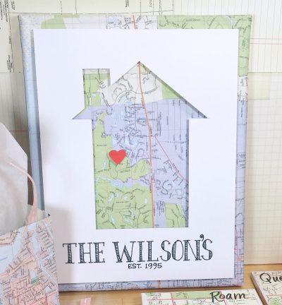 Map Family Canvas | Fun Family Crafts