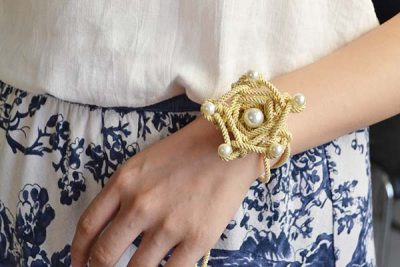 Cord Star Flower Bracelet | Fun Family Crafts