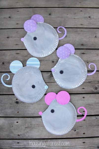 Paper Plate Mouse | Fun Family Crafts