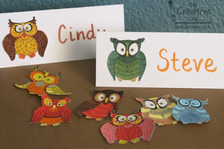 Coloring Book Place Cards | Fun Family Crafts