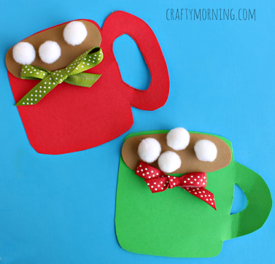 Pom Pom Hot Cocoa Mug Craft | Fun Family Crafts
