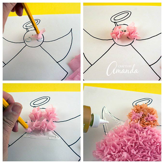 Puffy Tissue Paper Angel | Fun Family Crafts