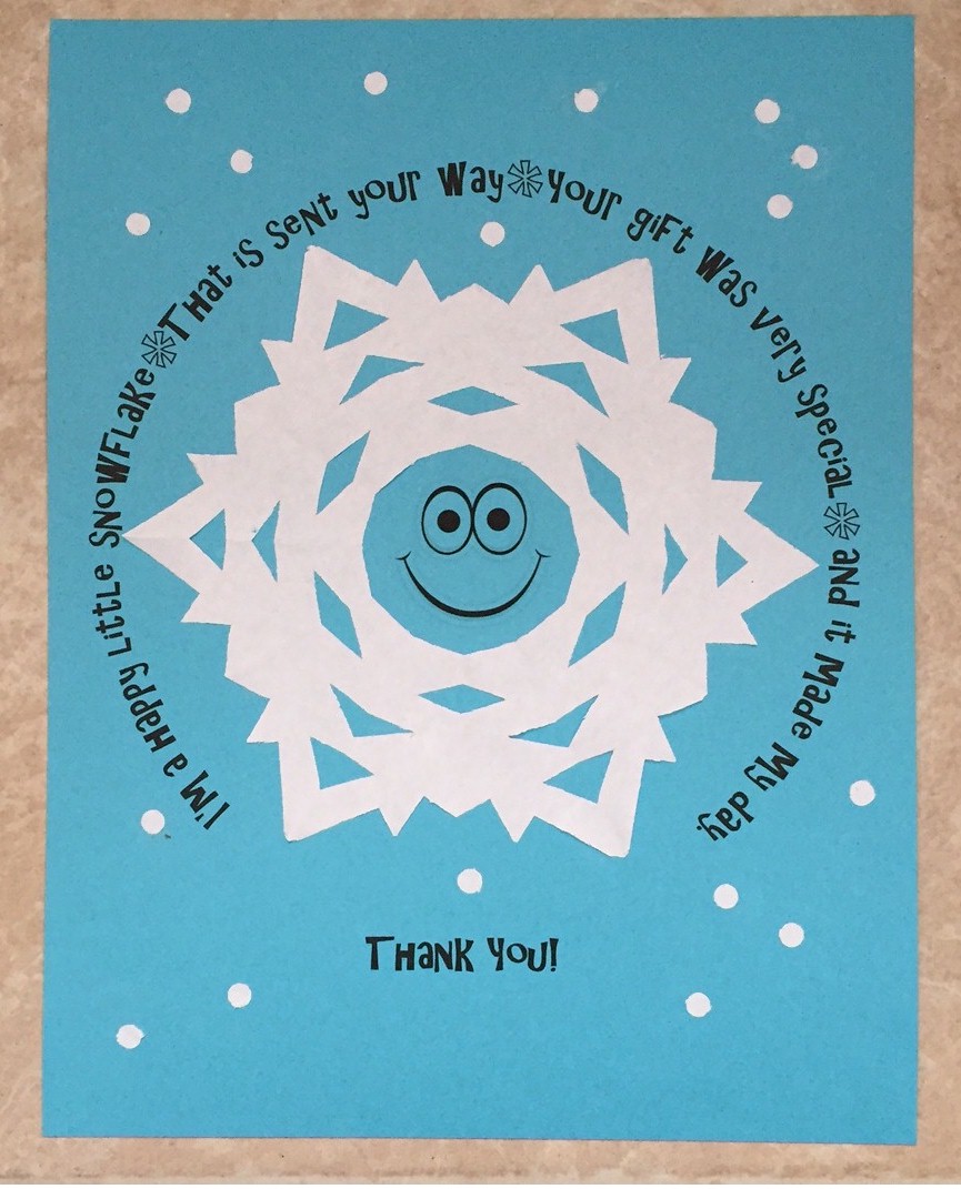 Printable Snowflake Thank You Note | Fun Family Crafts