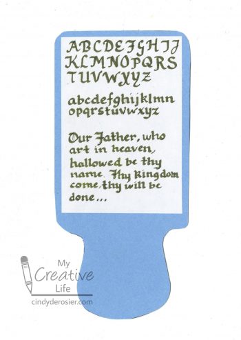 Colonial Hornbook with Quill Pen Calligraphy | Fun Family Crafts