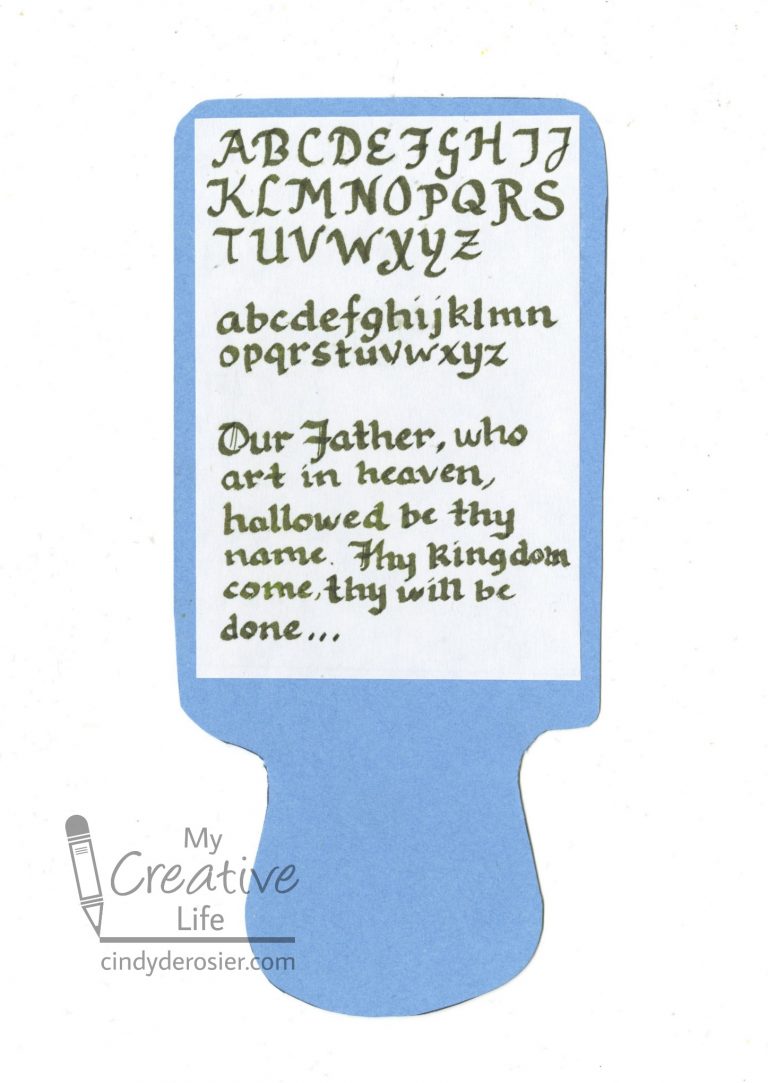 Colonial Hornbook with Quill Pen Calligraphy | Fun Family Crafts