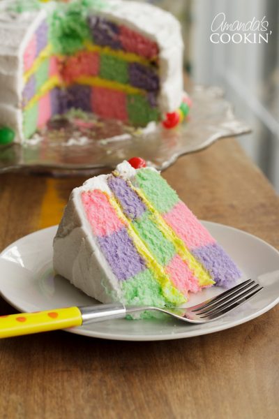 Checkerboard Cake for Easter | Fun Family Crafts