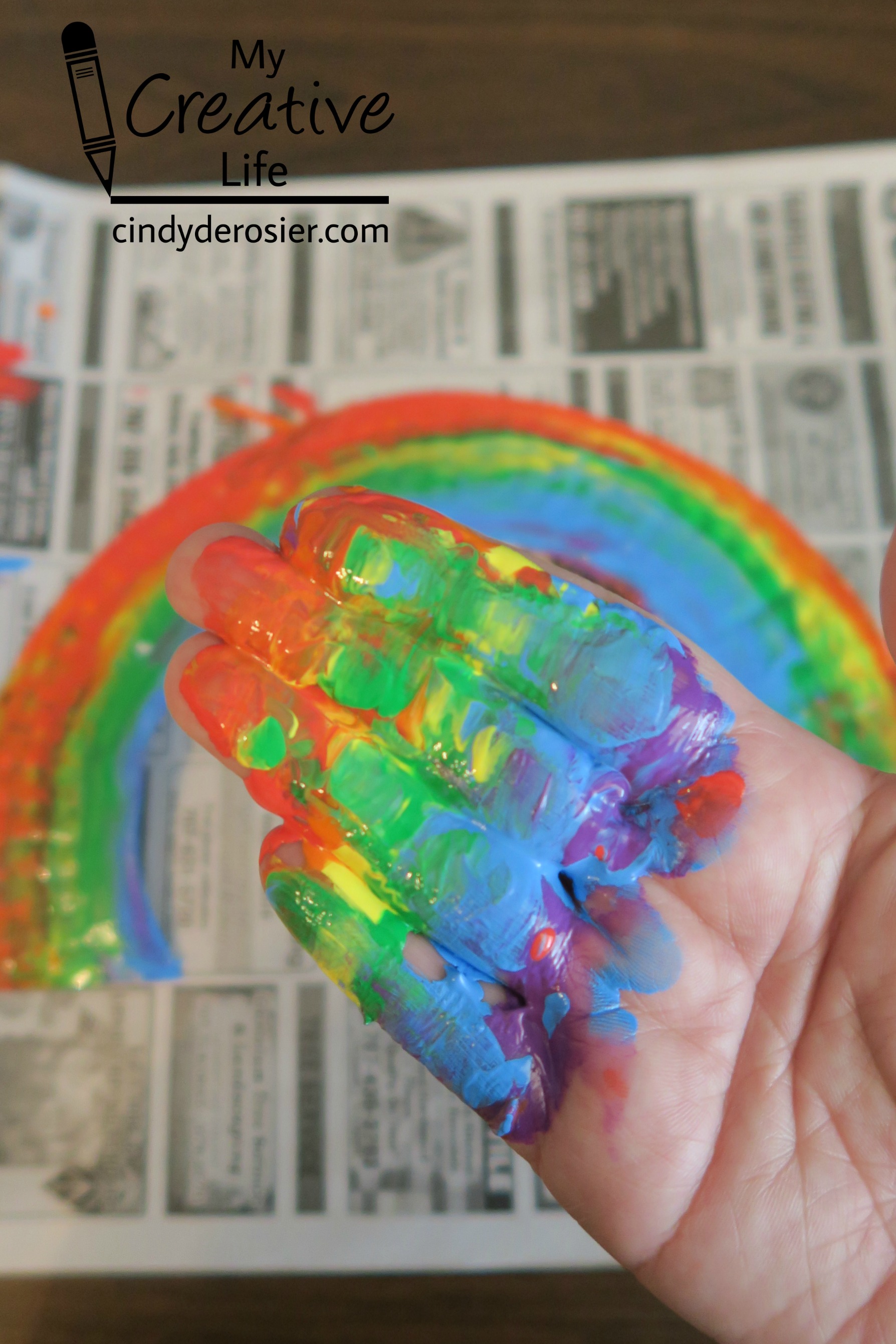 'Hand-Painted' Paper Plate Rainbow | Fun Family Crafts