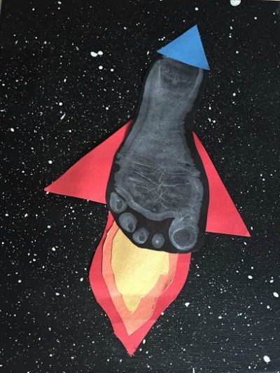 Rocket Footprint | Fun Family Crafts