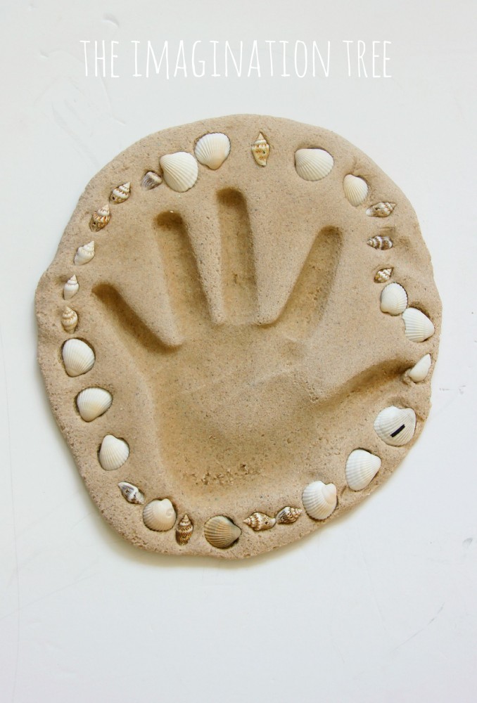Sand Clay Handprint Keepsake Fun Family Crafts