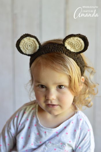 Woodland Animal Ears Crochet Headbands | Fun Family Crafts
