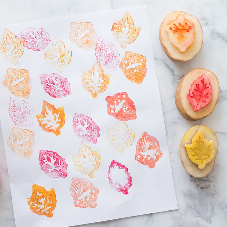 Fall Potato Stamping | Fun Family Crafts