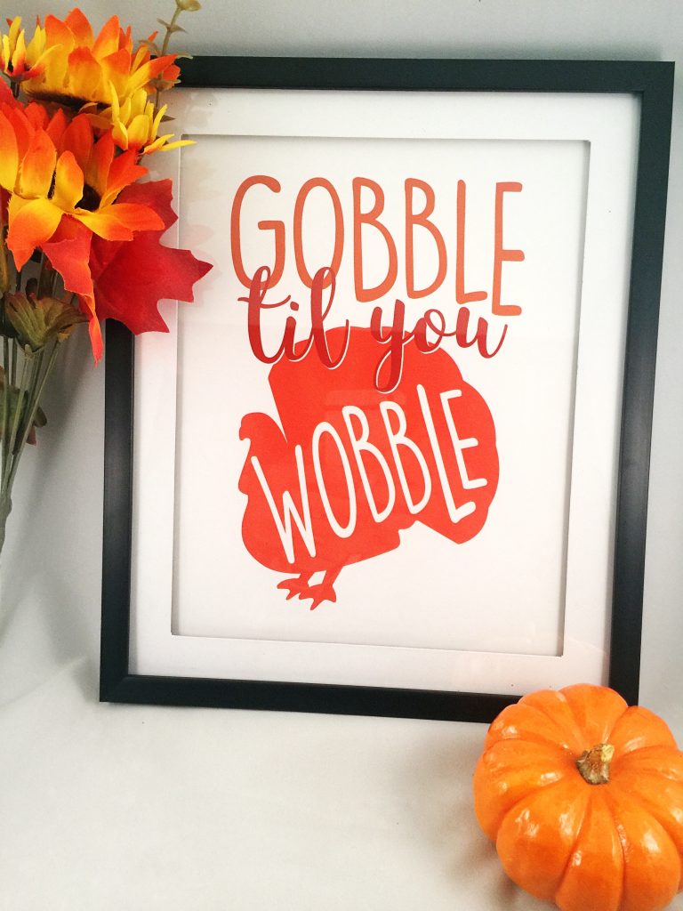 Gobble ‘Til You Wobble Thanksgiving Printable | Fun Family Crafts