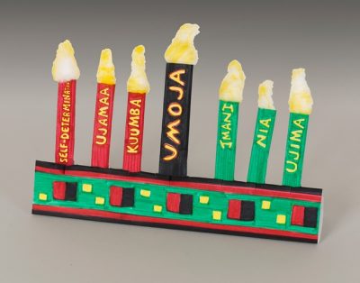 Folded Paper Kwanzaa Kinara | Fun Family Crafts