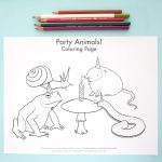 Party Animals Coloring Page | Fun Family Crafts