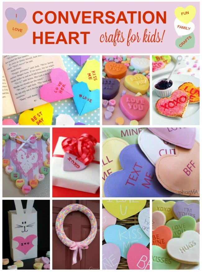 Conversation Heart Crafts for Kids | Fun Family Crafts