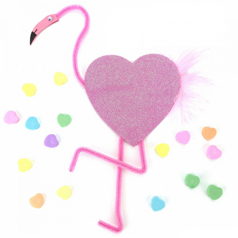 Pink Flamingo Valentine | Fun Family Crafts