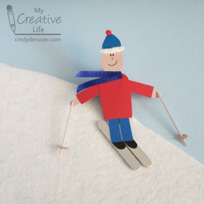 Dimensional Skier Craft | Fun Family Crafts