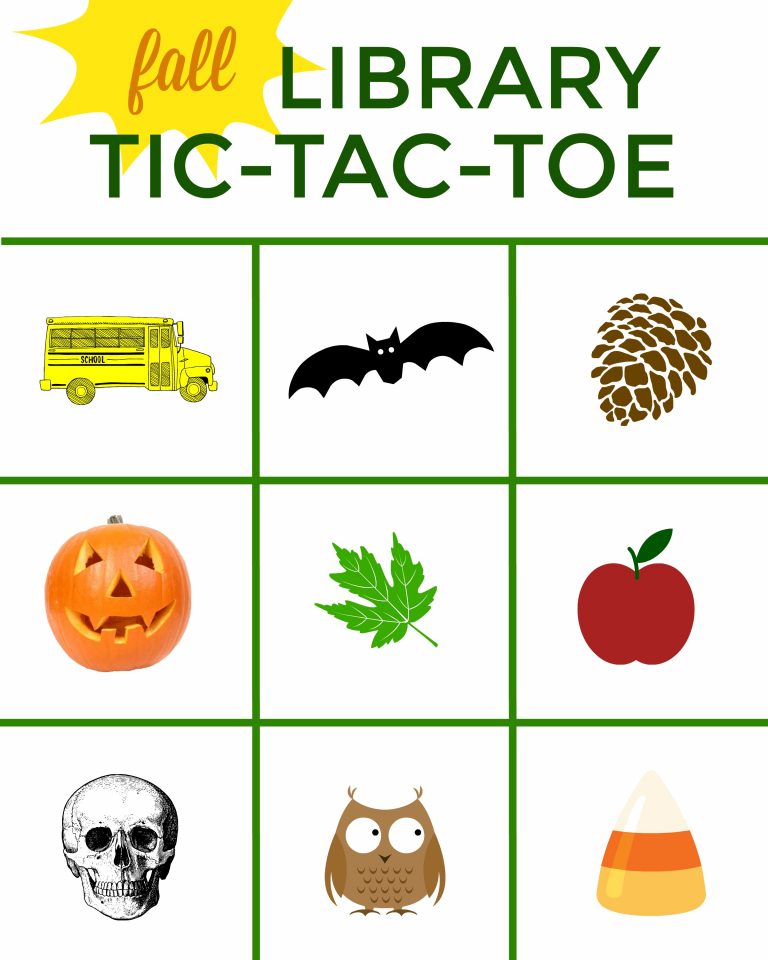 Fall Library Tic-Tac-Toe | Fun Family Crafts