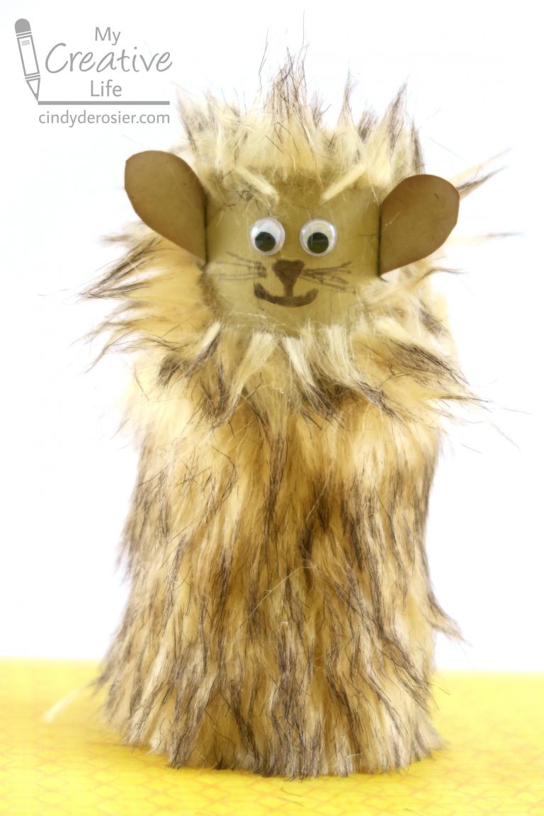 Cardboard Tube Cowardly Lion | Fun Family Crafts