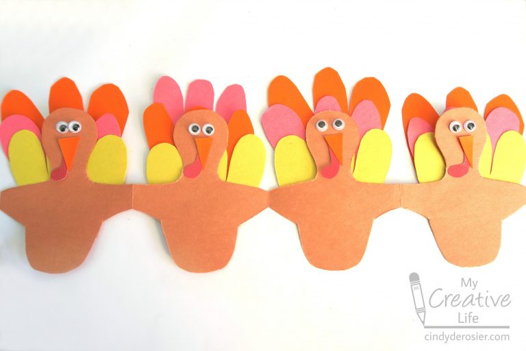 Construction Paper Turkey Chain | Fun Family Crafts