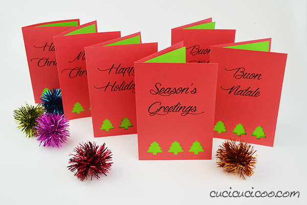 Printable Holiday Cards with Punched Cutouts | Fun Family Crafts