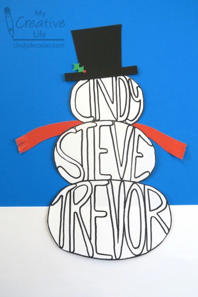 Family Name Snowman | Fun Family Crafts