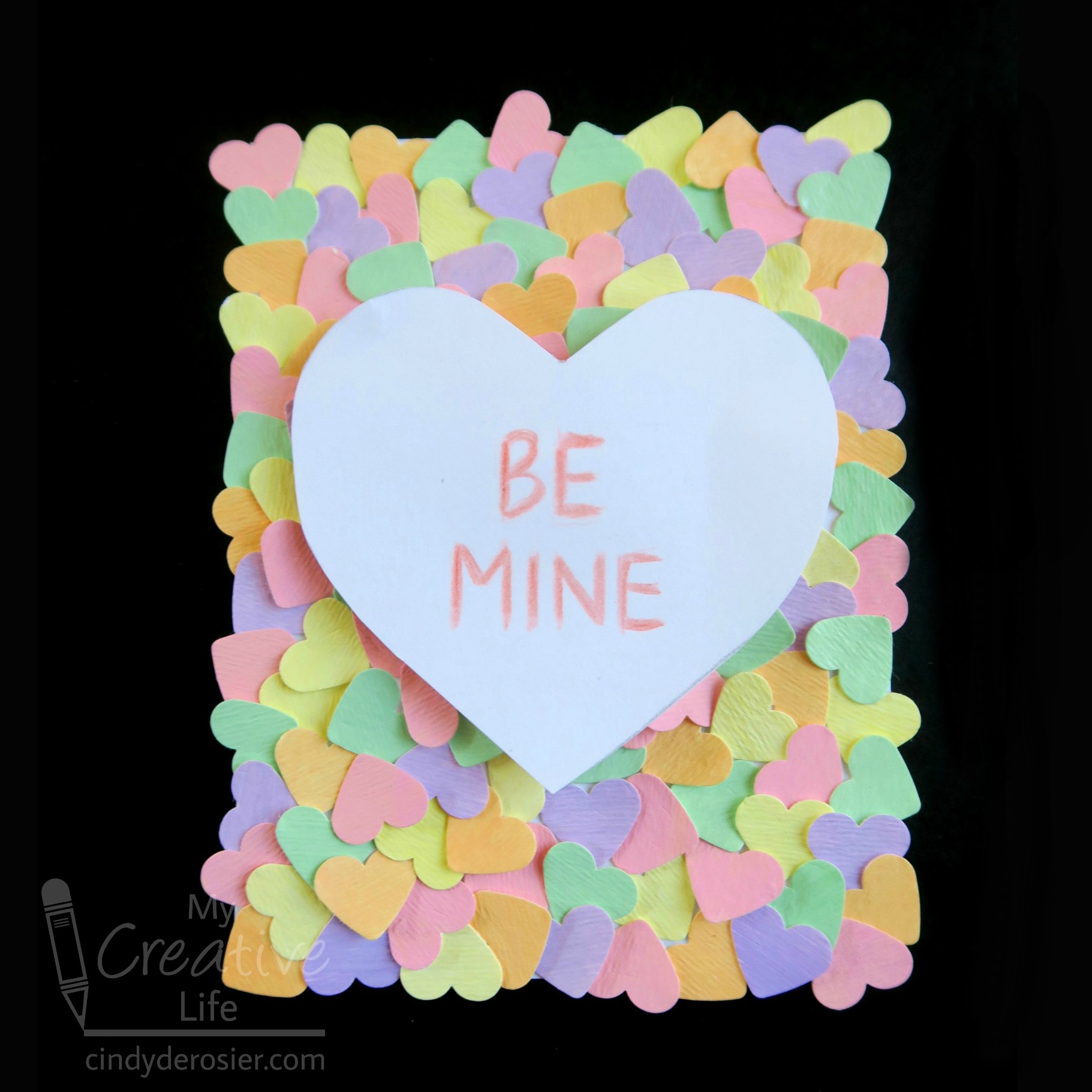 Conversation Heart Valentine Art | Fun Family Crafts