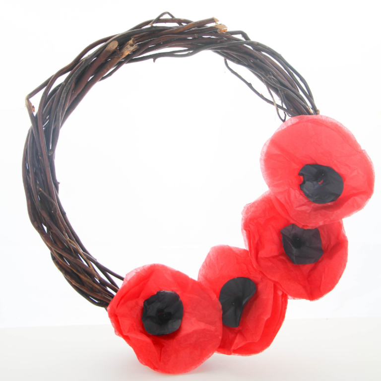 Poppy Wreath | Fun Family Crafts