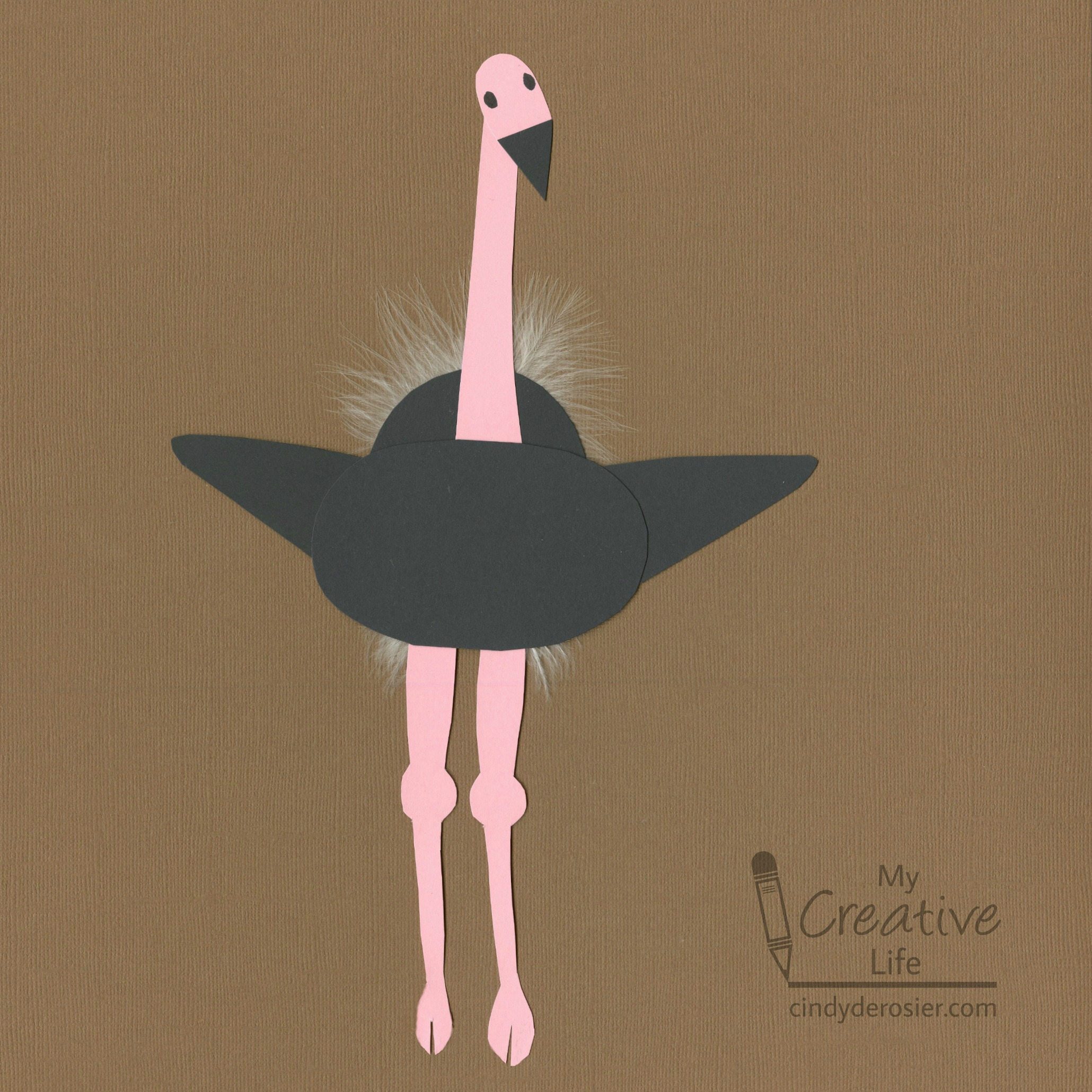 Construction Paper Ostrich | Fun Family Crafts